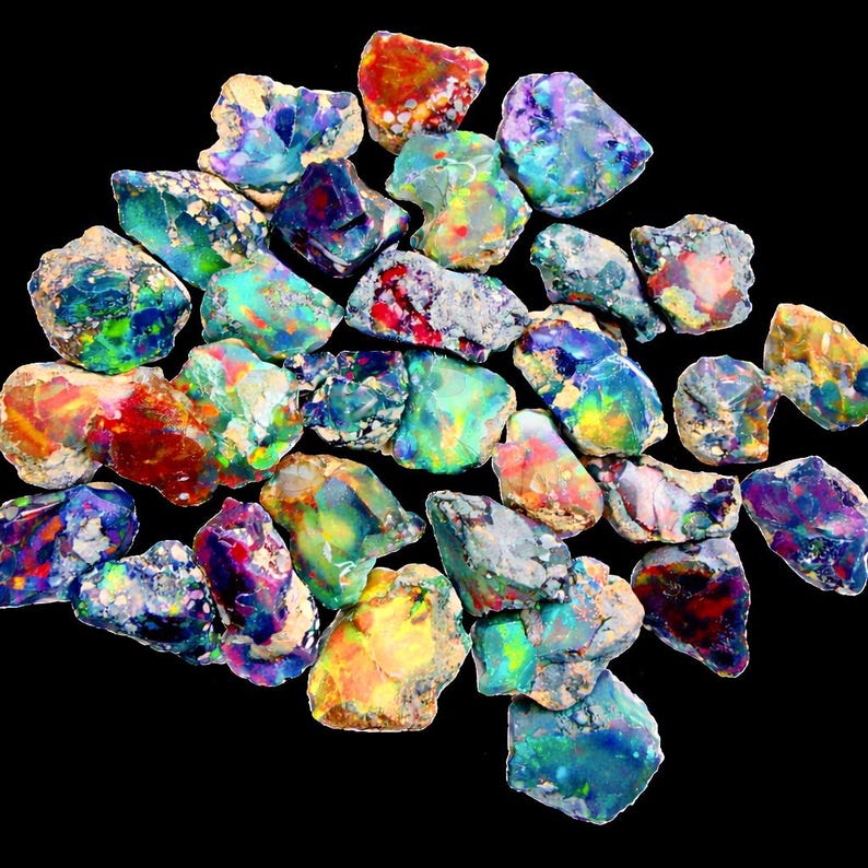 Black Dry Opal Natural Ethiopian Cut Grade Rough Lot 30-17 MM - Etsy
