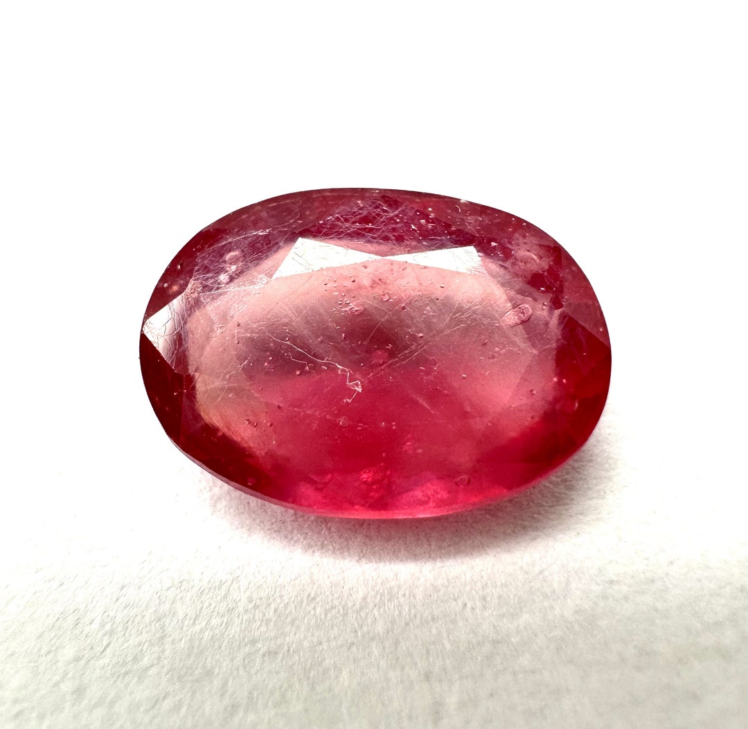 Ruby, Natural Ruby, Oval Shape Ruby, Red Ruby, Ruby Gemstone, Faceted ...