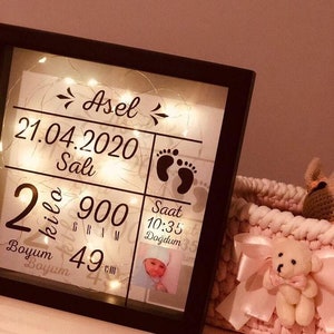 Personalized Baby Birth Board, Baby Room Decoration, Newborn Birth ...