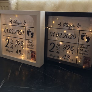 Personalized Baby Birth Board, Baby Room Decoration, Newborn Birth ...