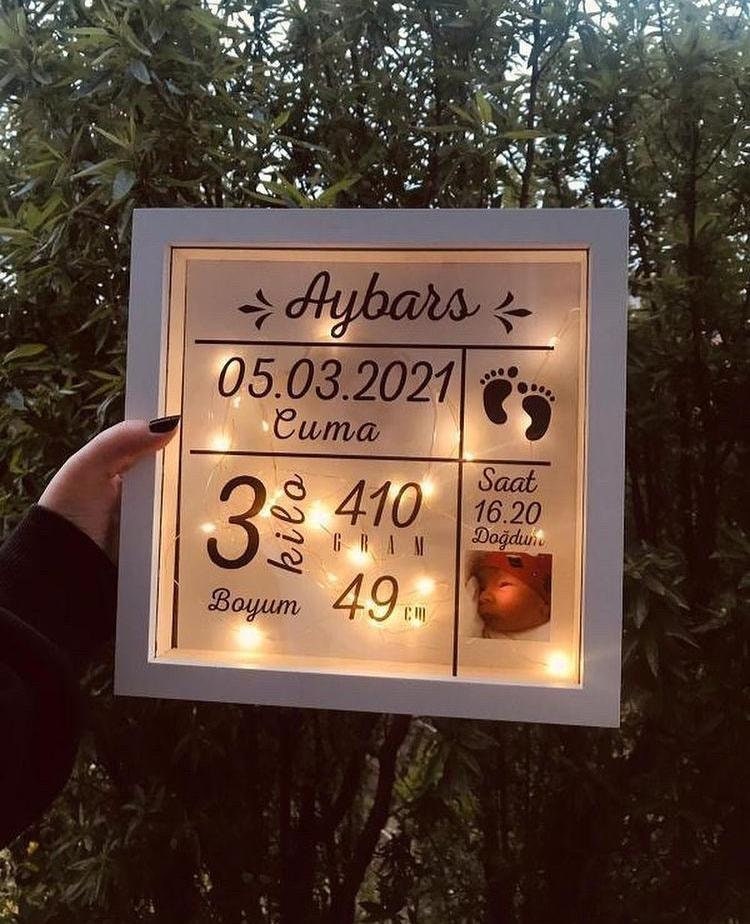 Personalized Baby Birth Board Baby Room Decoration Newborn - Etsy