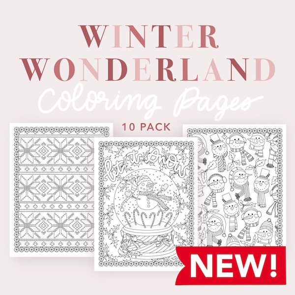 Winter Wonderland Coloring Pages - Etsy