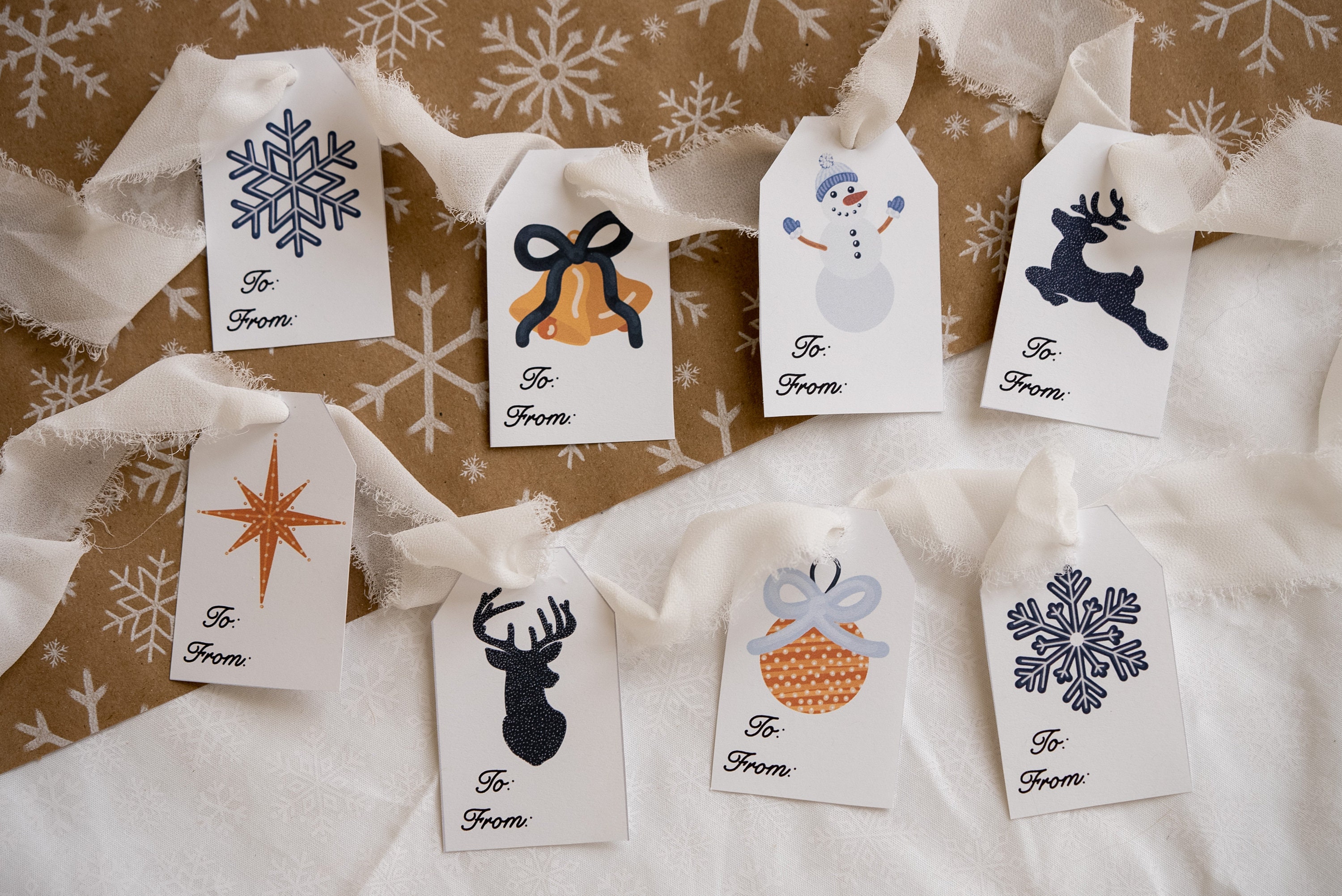 Star Gift Tags Christmas Themed Printable Gift Tags Downloadable ...