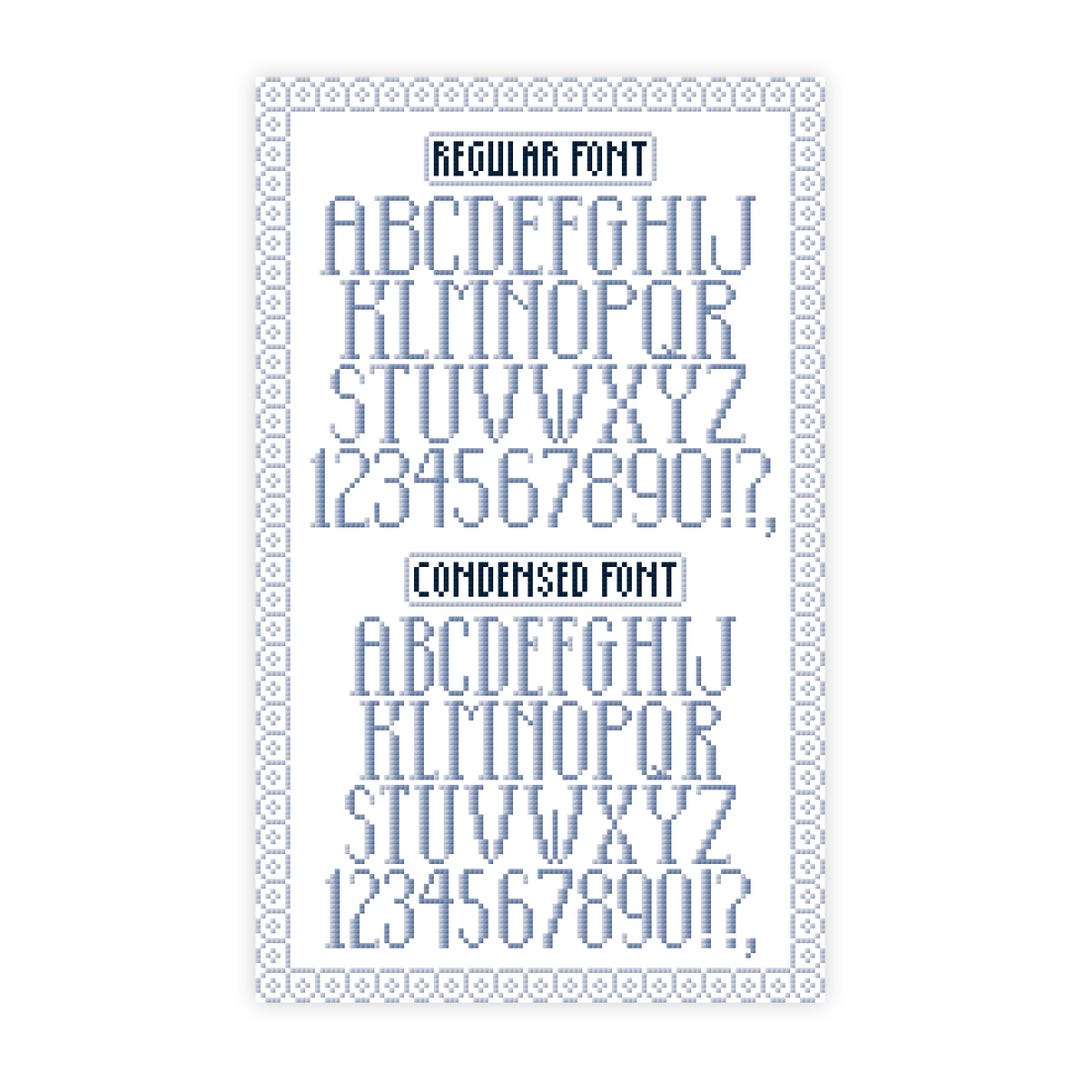 Cross Stitch/needlepoint Alphabet Fonts Pattern | Letter Number Font ...