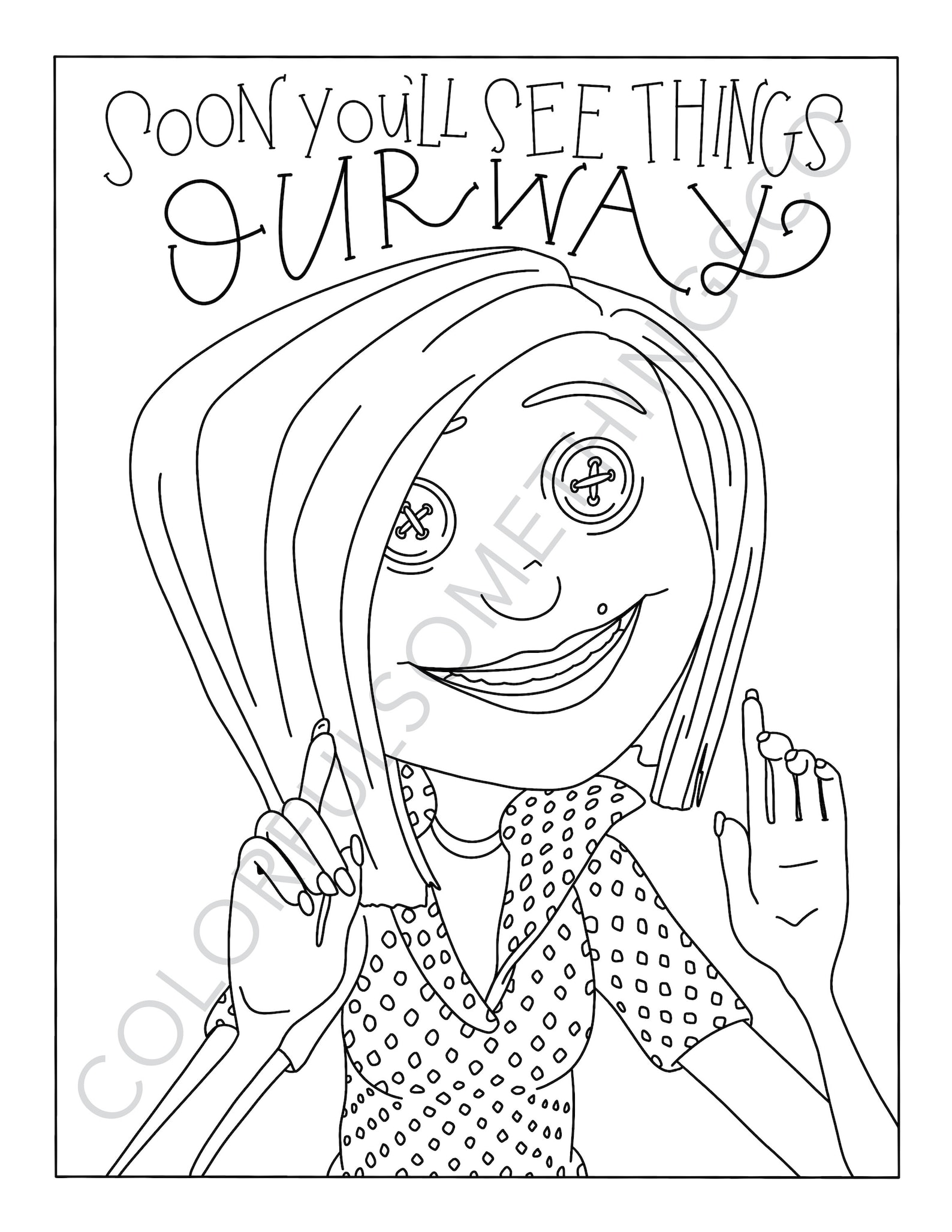 Coraline Coloring Pages Pack of 10 Digital Download Coloring Pages ...