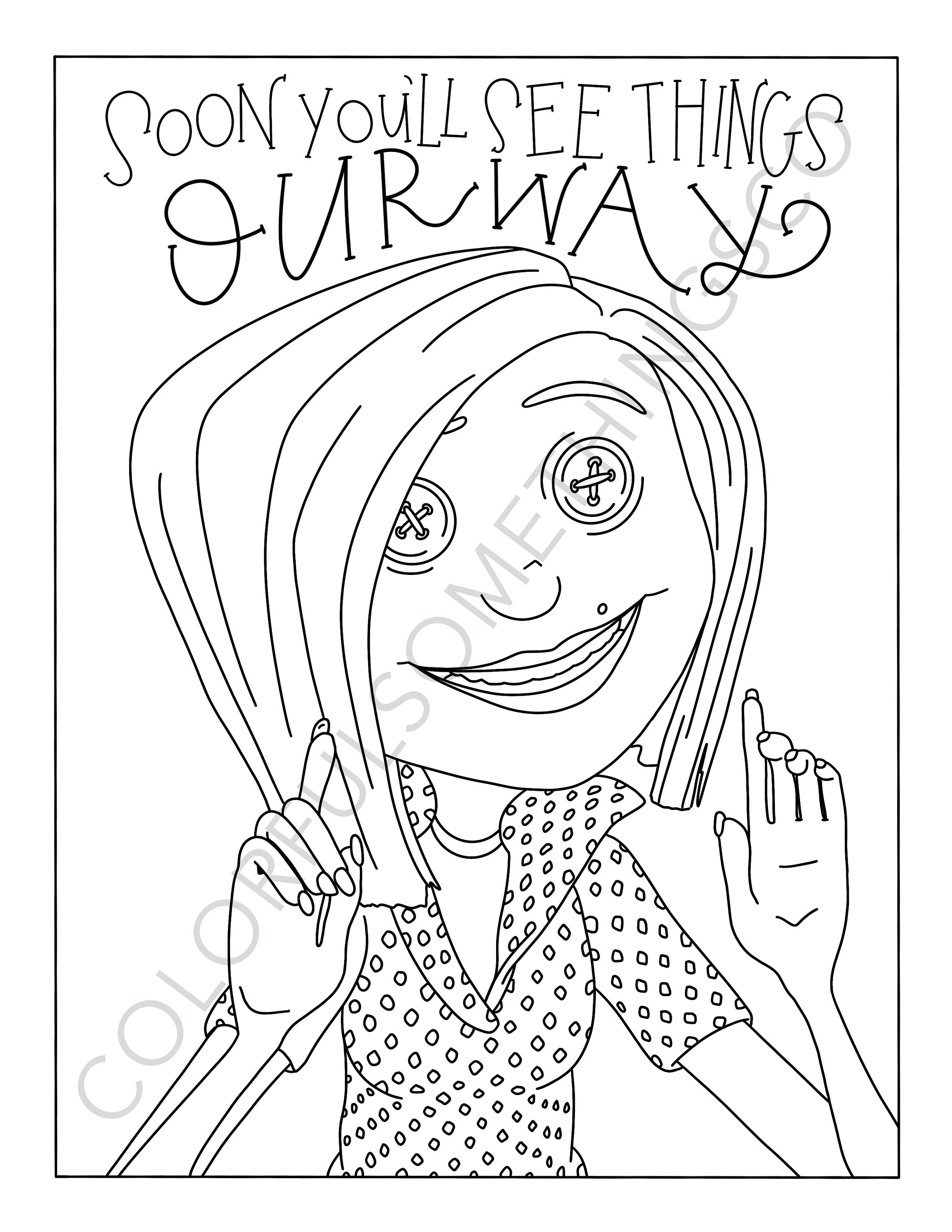 Coraline Coloring Pages Pack of 10 Digital Download Coloring Pages ...