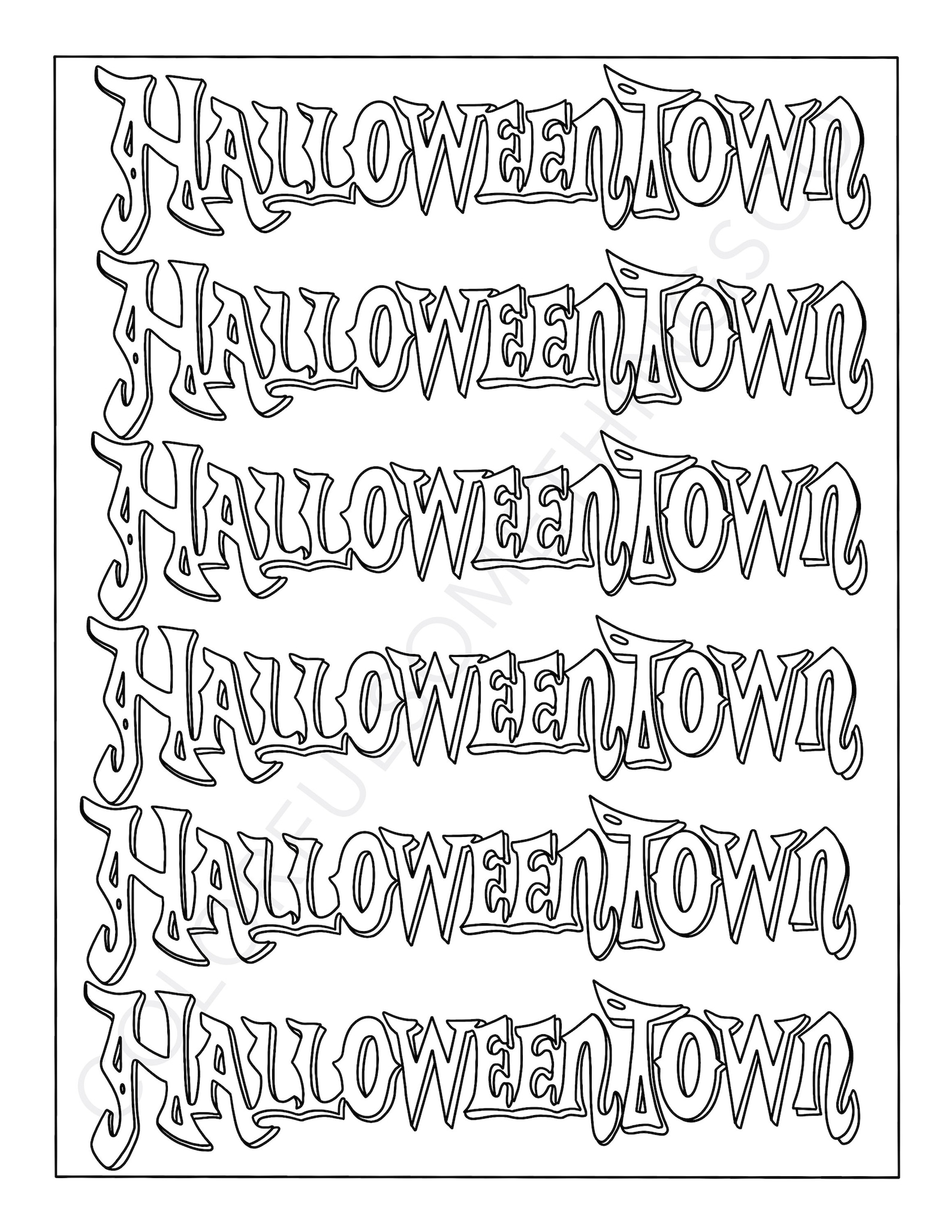 Halloweentown Movie Coloring Pages Pack of 10 Digital - Etsy UK