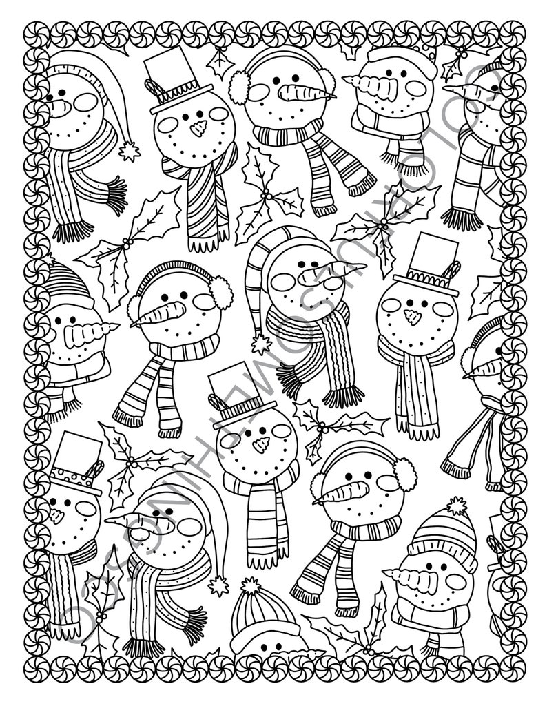 Winter Wonderland Coloring Pages Pack of 10 Digital Download Coloring ...