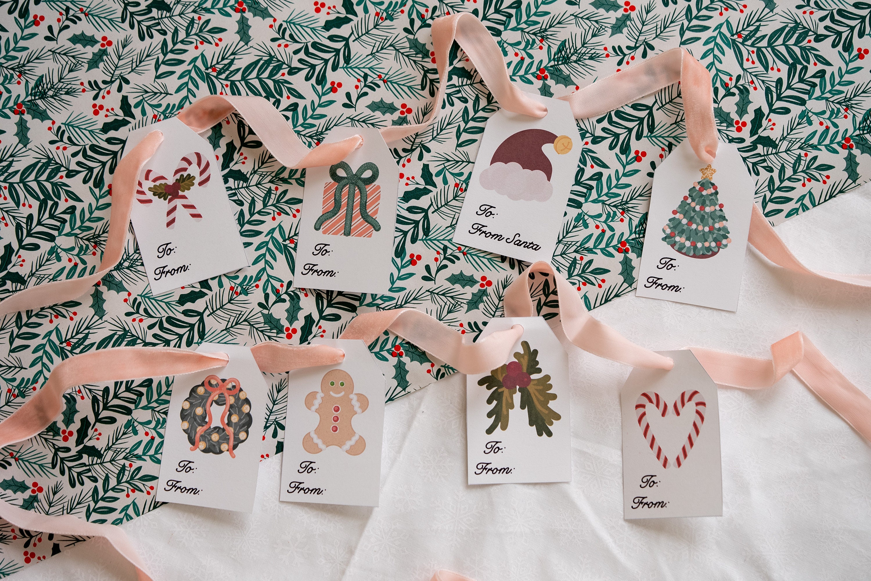 Candy Cane Gift Tags Christmas Themed Printable Gift Tags - Etsy