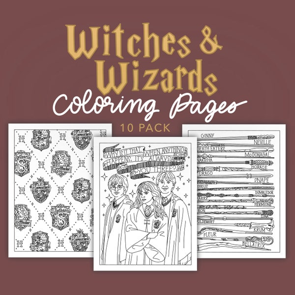 Halloween Coloring Pages - Etsy