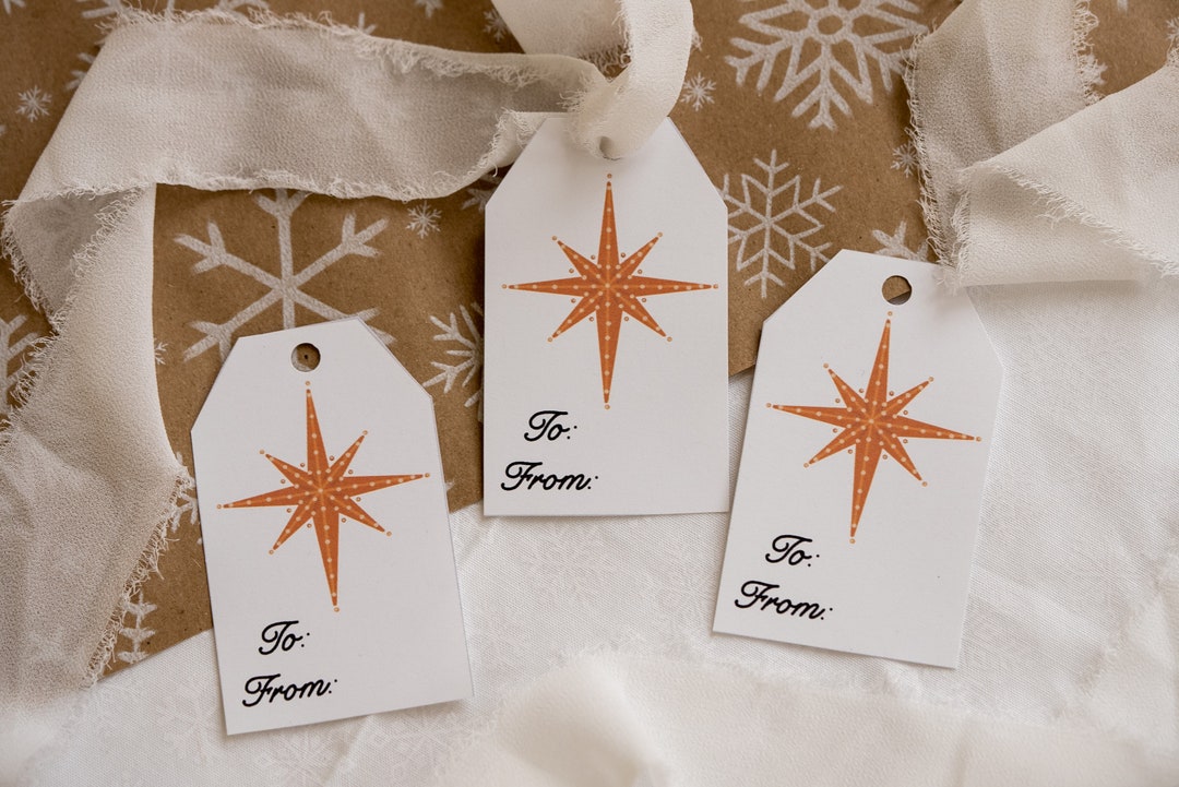 Star Gift Tags Christmas Themed Printable Gift Tags Downloadable ...