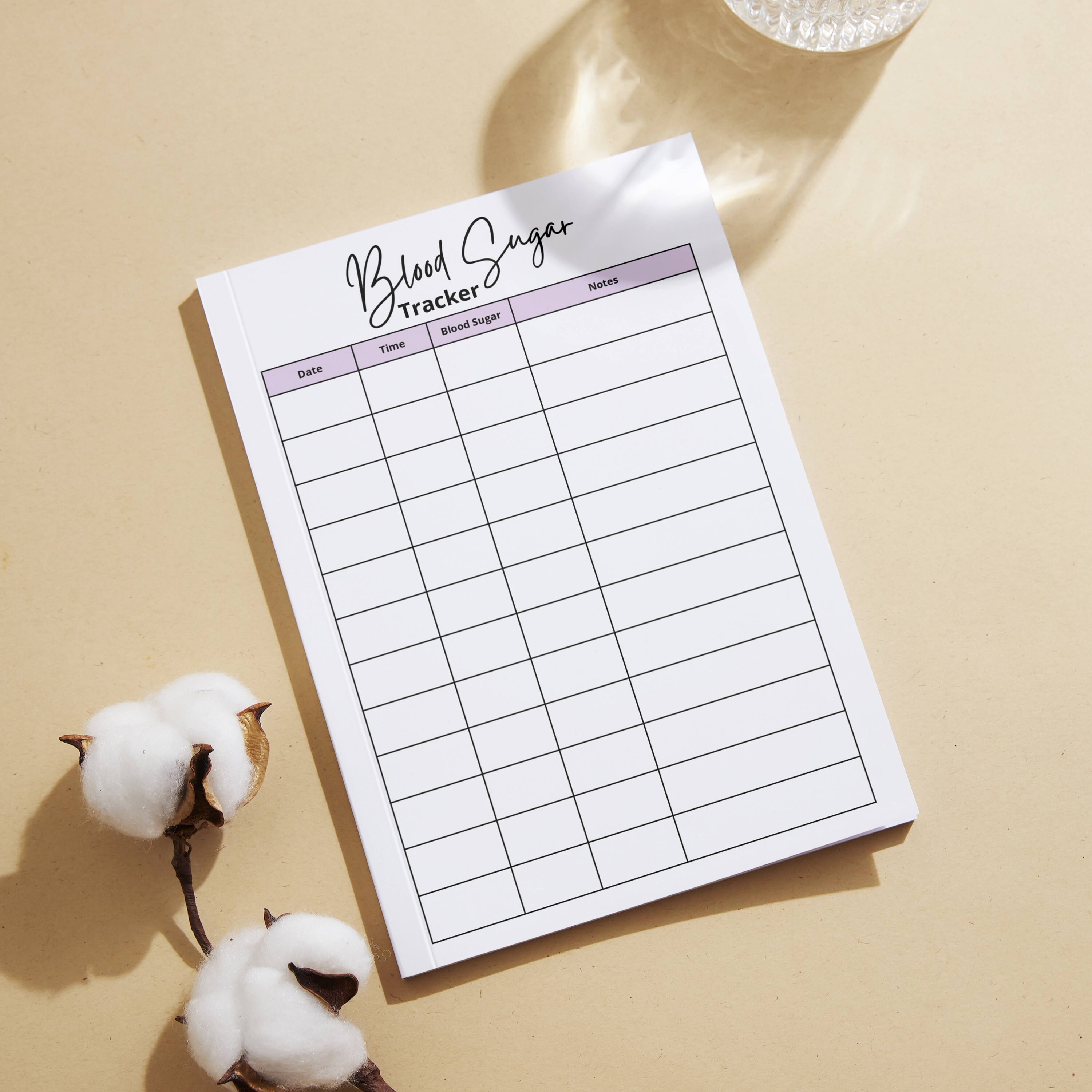 Printable Blood Sugar Log Book, Diabetes Planner, Glucose Tracker ...