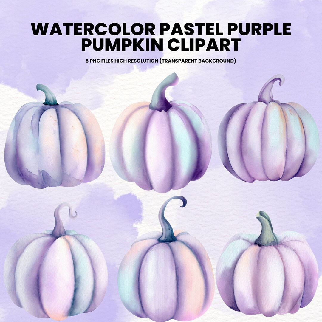 Watercolor Pastel Pumpkin Clipart, Pastel Pumpkin Clipart, Watercolor ...