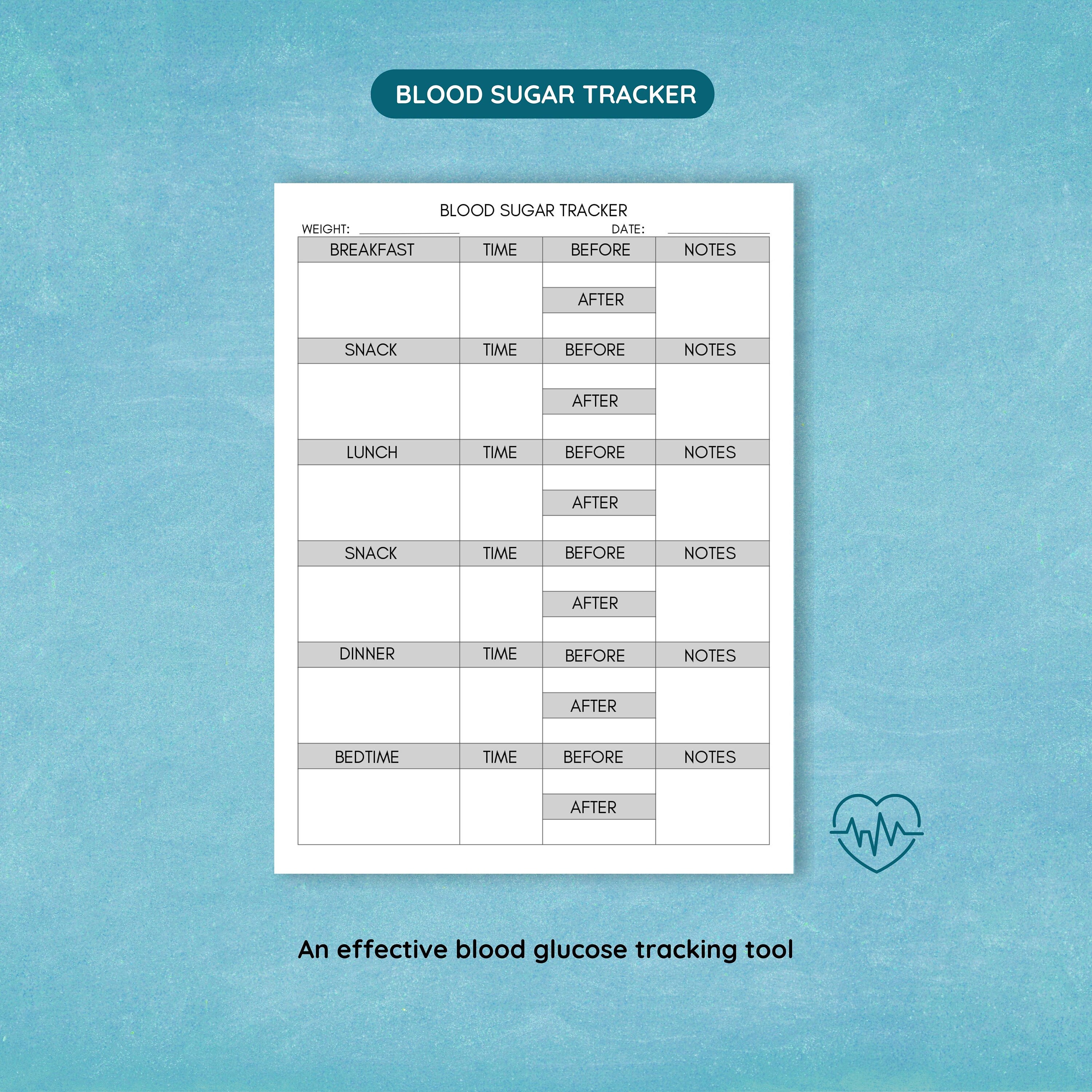 120 Days Blood Sugar Tracker, Glucose Tracker, Diabetes Planner ...
