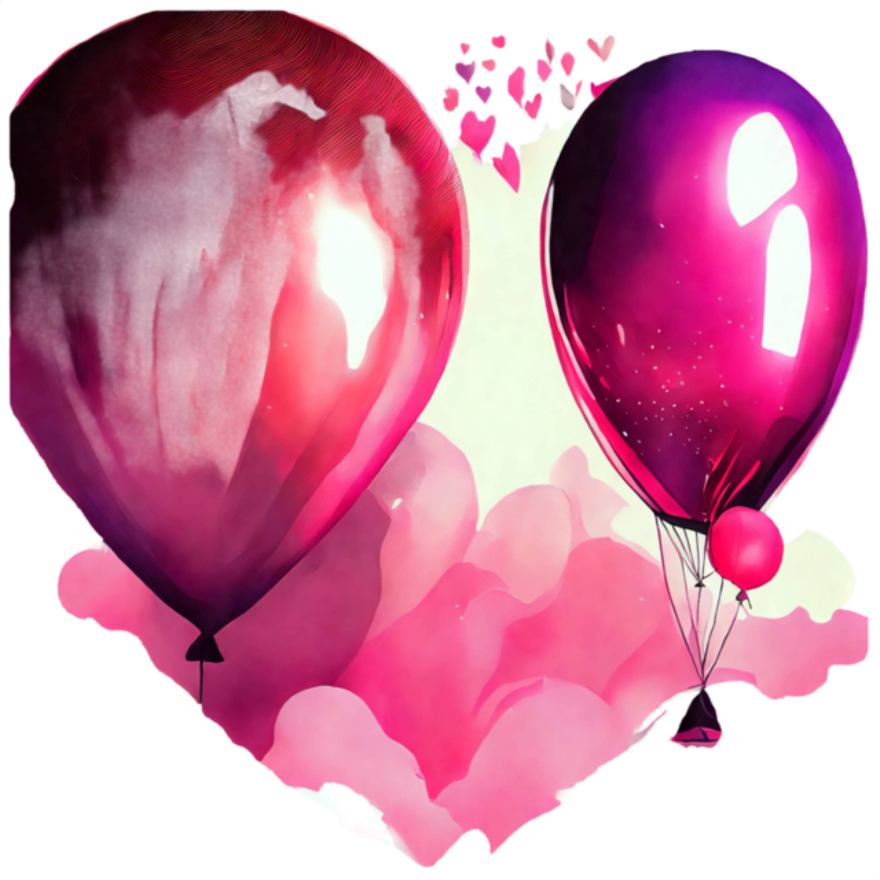 Valentine's Day Balloons PNG Clipart, Pink Purple Balloons Clpart ...