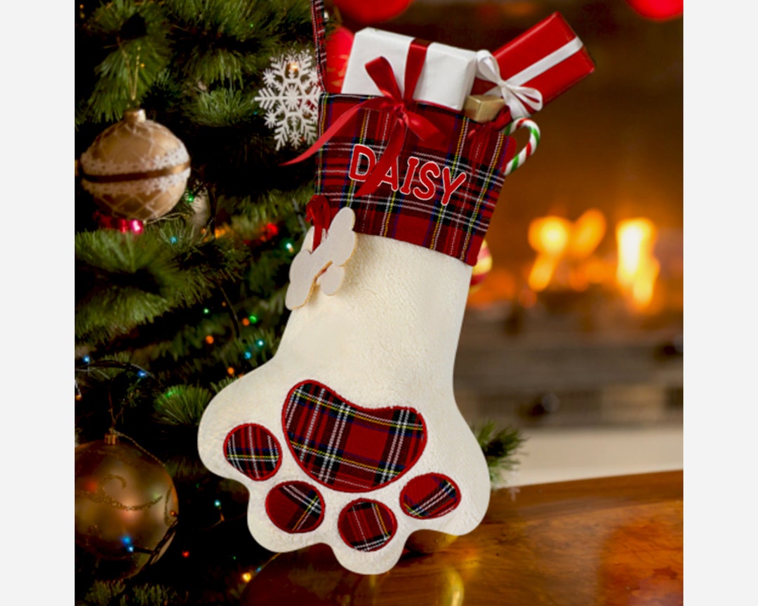 Personalized Pet Christmas Stocking, Custom Pet Name Christmas ...