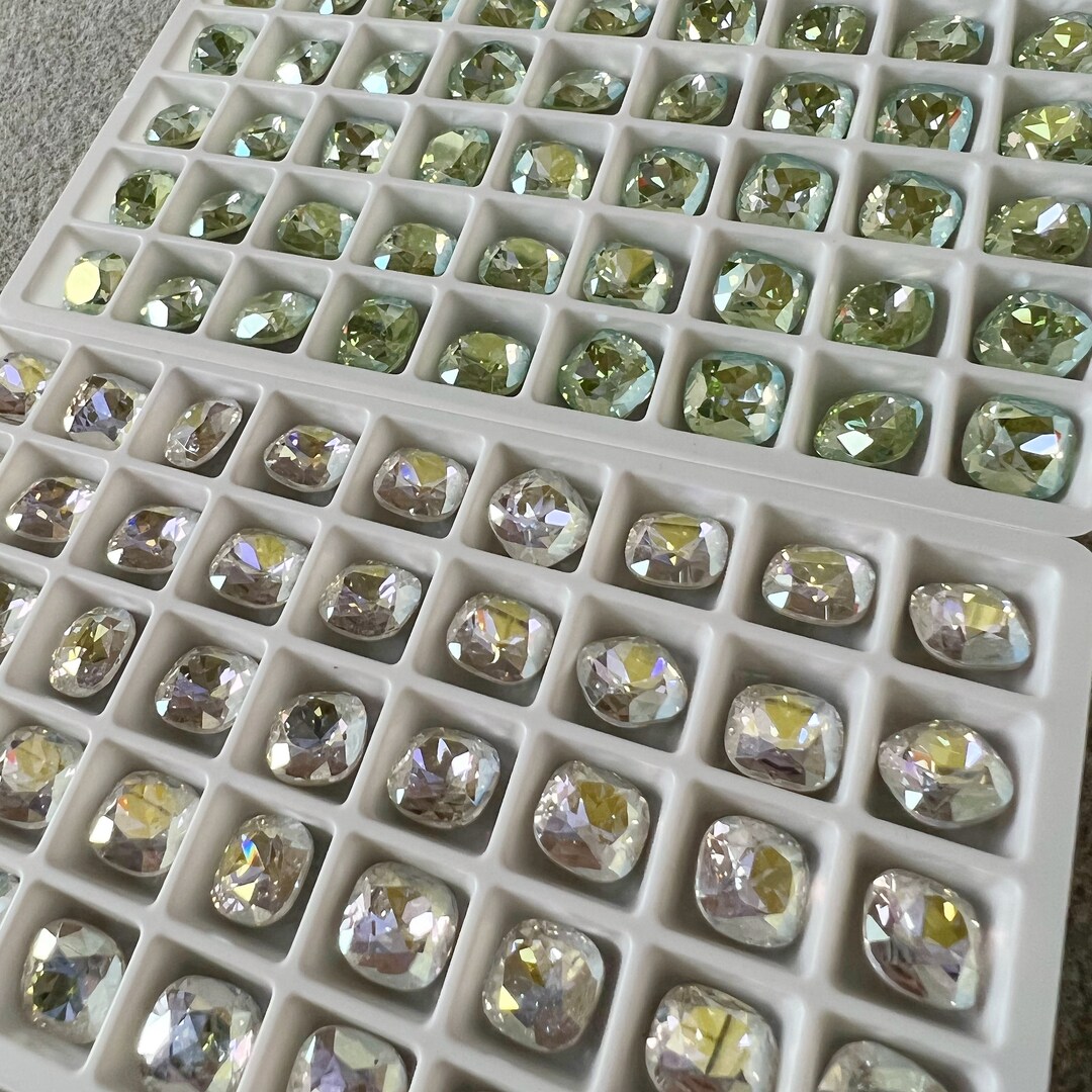 10mm Cushion Cut Rhinestone With Effects Glass Crystal Foil - Etsy