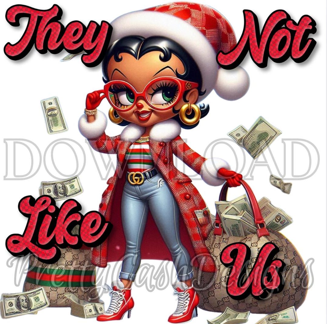 They Not Like Us, Boujee, Mrs Claus Svg, Black Santa, Christmas Png ...