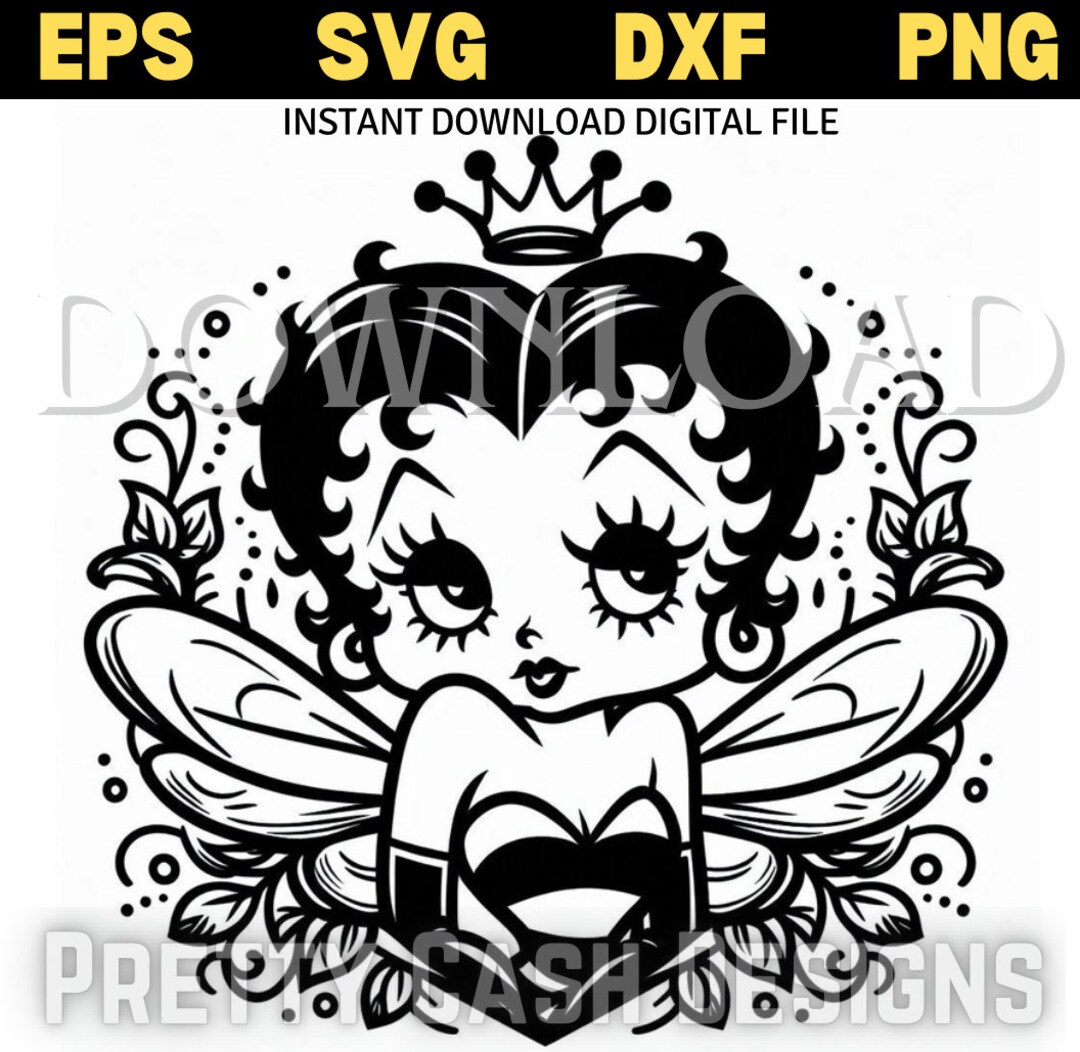 Queen Betty Boop Svg, Bee Svg, Betty Boop, Cute Boop Svg, Betty Boop ...
