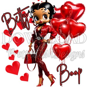 Red Roses Betty Boop, Betty Boop Tumbler Wrap, Black Betty Boop, Betty ...