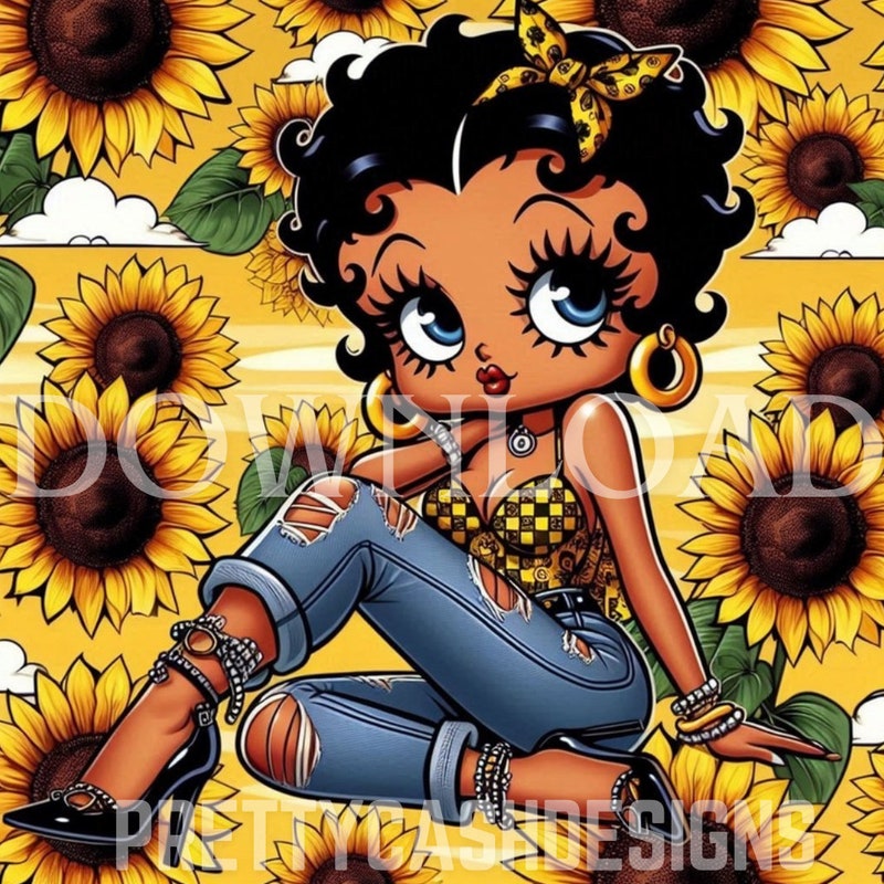 Betty Boop and Sunflowers - Etsy