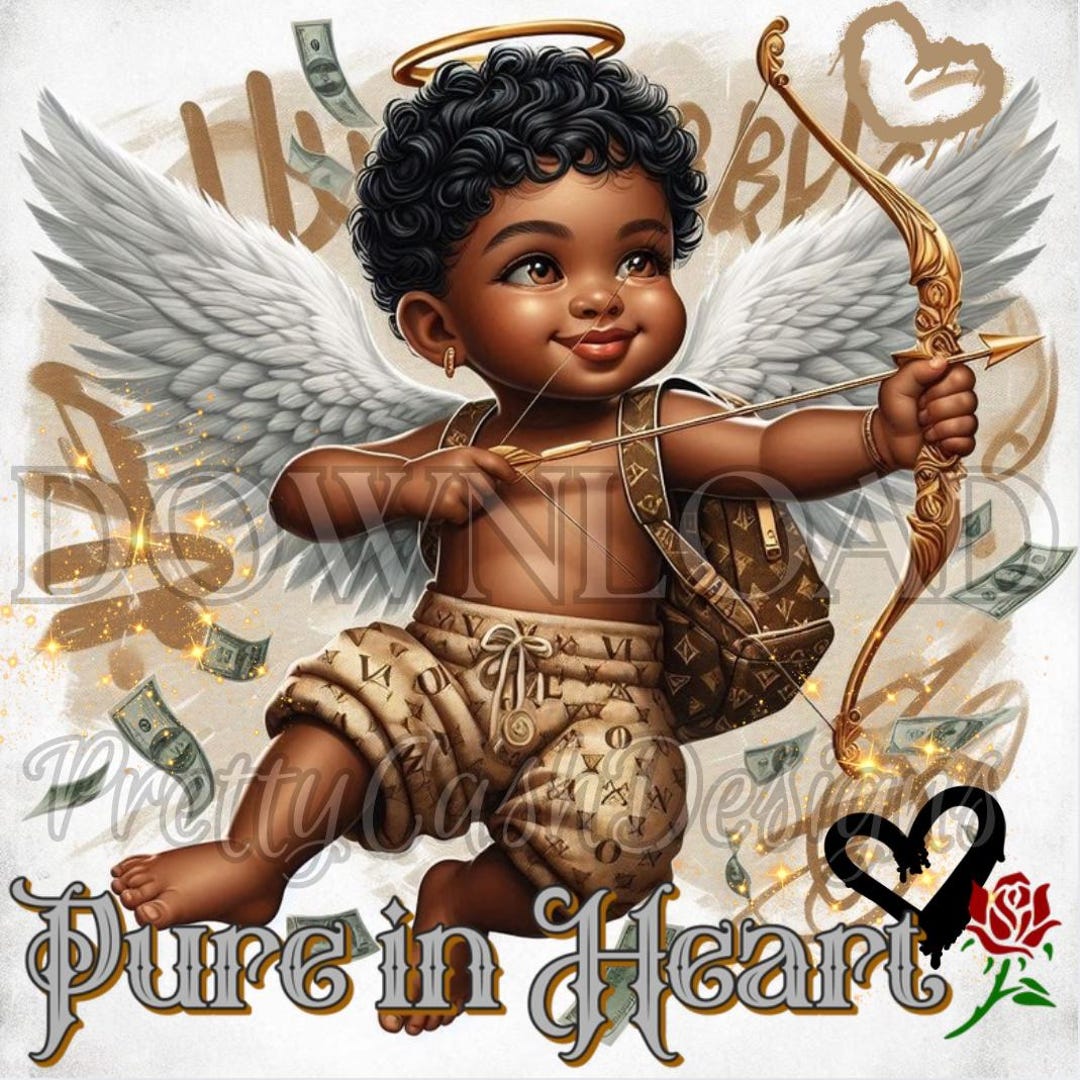 Black Cupid Png, Streetwear Png, Urban Cupid, Valentine, Clip Art ...