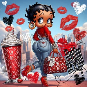 Betty Boop Poster, Betty Boop Png, Tumbler, Design, Tumbler Wrap, High Resolution, Sublimation ...