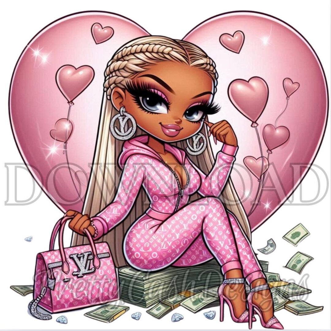 Pretty and Paid Boujee Betty Boop in Pink Hoodie, and Heels, Modern ...