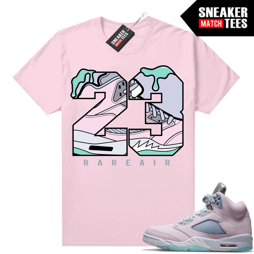 Easter 5s to Match Sneaker Match Tees Pink "rare Air 23" - Etsy