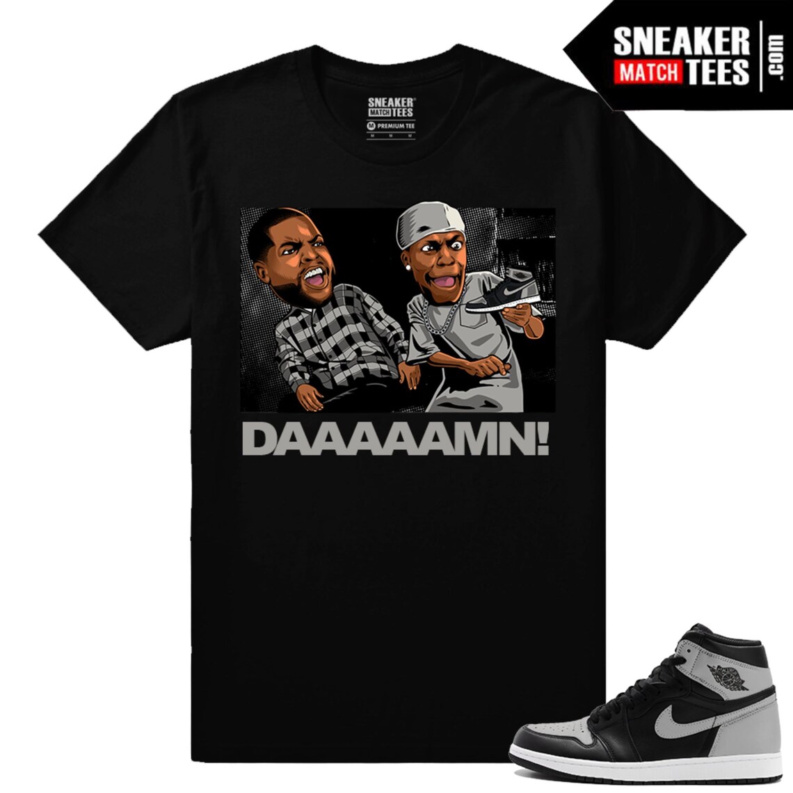 Shadow 1s Shirts to Match Sneaker Match Tees Black "daaamn" - Etsy