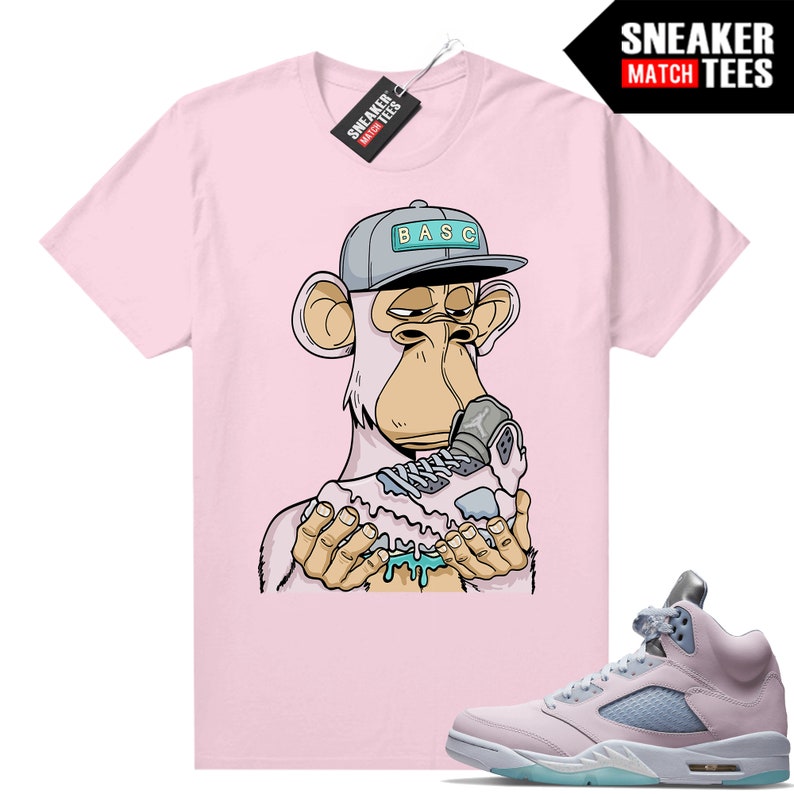 Easter 5s to Match Sneaker Match Tees Pink bored Ape Drippy 5s - Etsy