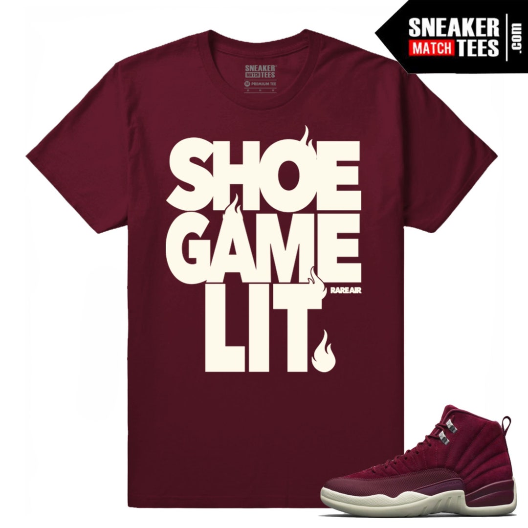 Bordeaux 12s Shirts to Match Sneaker Match Tees Maroon shoe Game Lit - Etsy