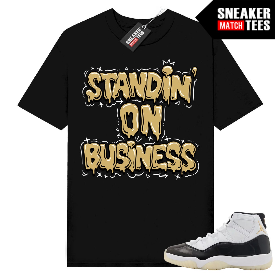 Gratitude 11's DMP Shirts to Match Sneaker Match Tees Black standin on ...