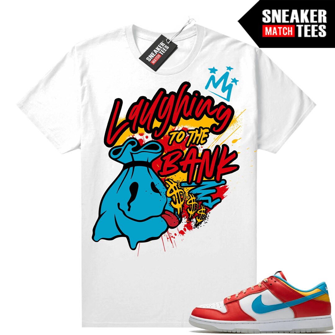 Fruity Pebbles Dunk Sneaker Match Tees White laughing to the Bank - Etsy
