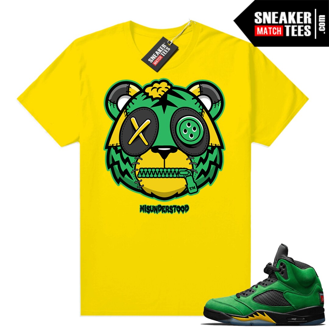 Green 5s to Match Sneaker Match Tees Yellow misunderstood Tiger - Etsy