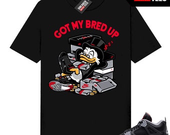 Jordan 4 Bred Reimagined Matching Sneaker Match Tees Black god Did - Etsy