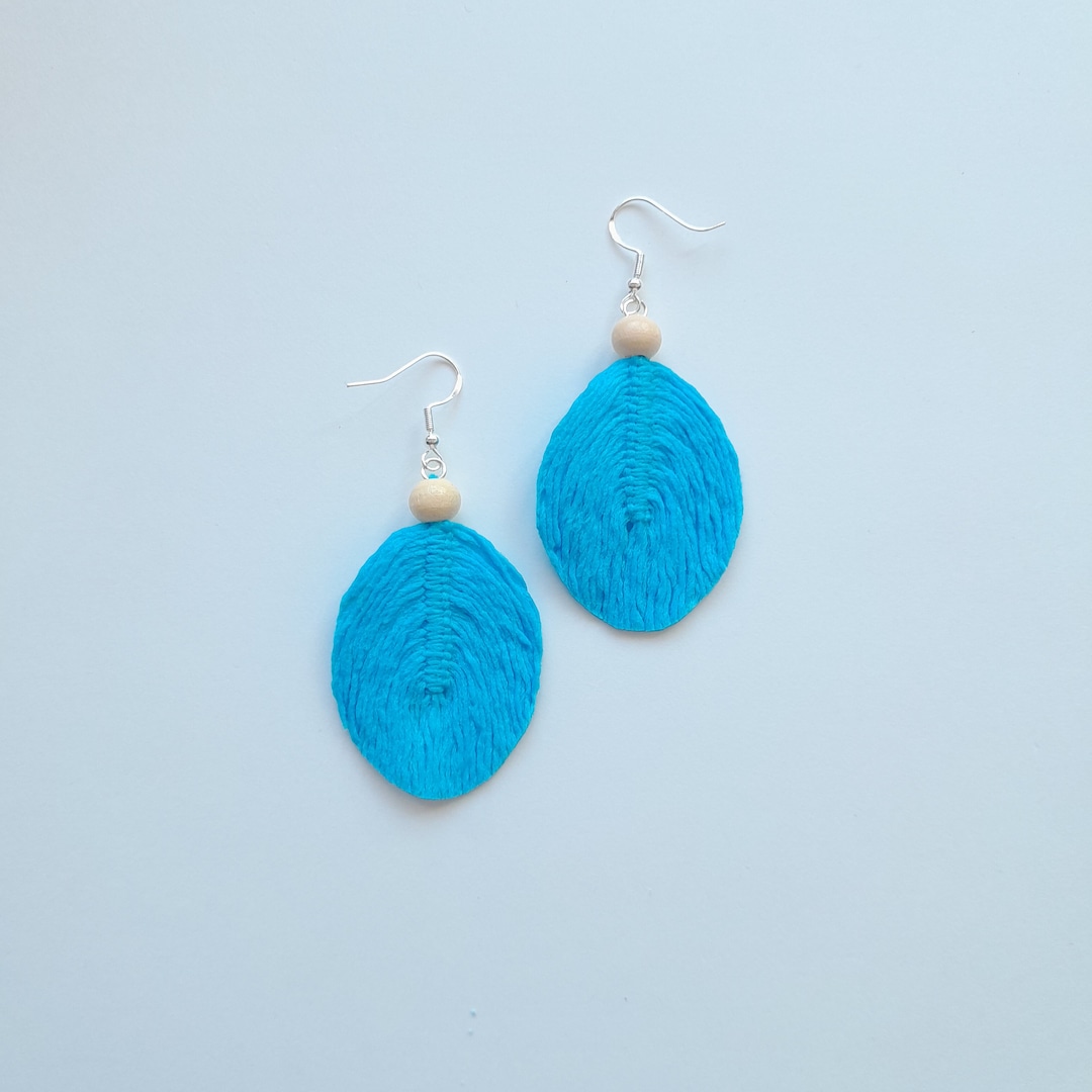 Blue Earrings. Sky Blue Earrings. Light Blue Earrings. Feather Earrings ...