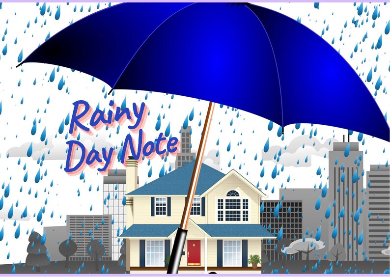 Rainy Day Note Cards - Etsy