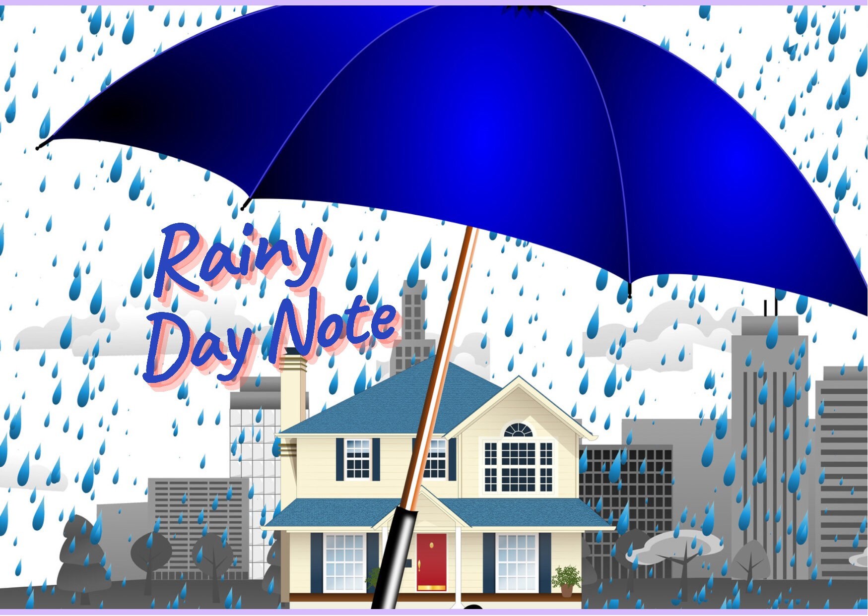 Rainy Day Note Cards - Etsy