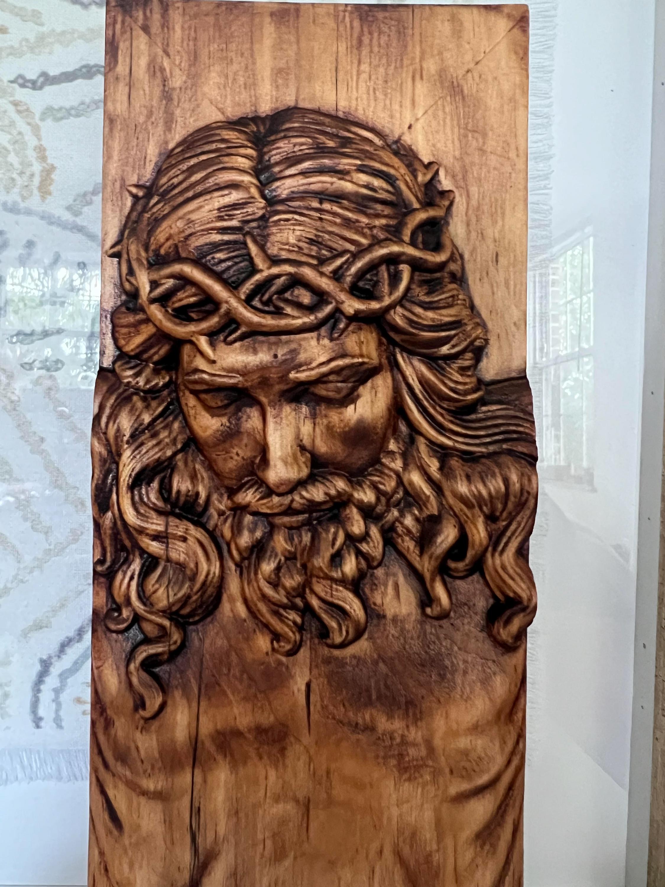 Wooden Jesus Sculpture - Etsy