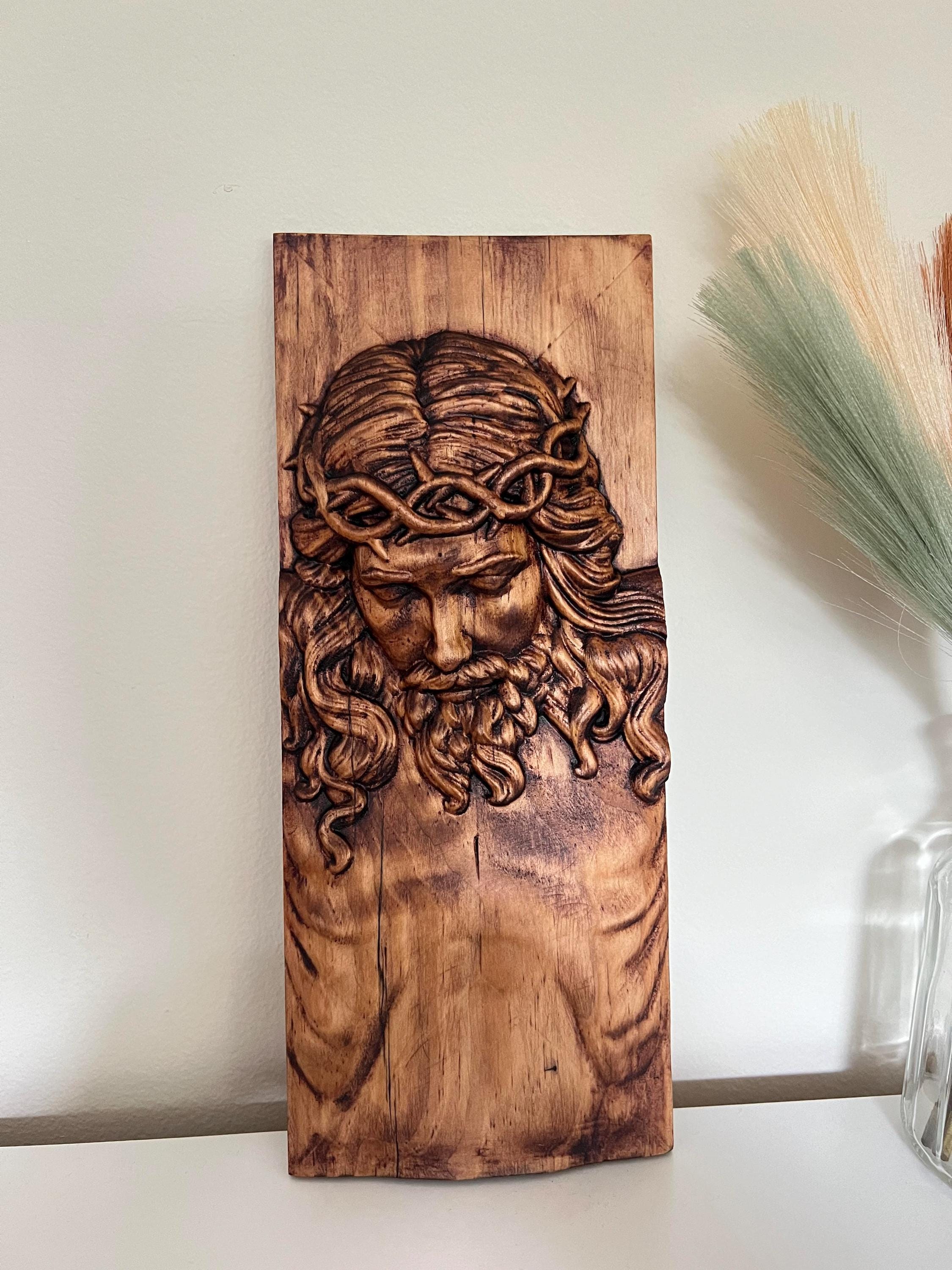 Wooden Jesus Sculpture - Etsy