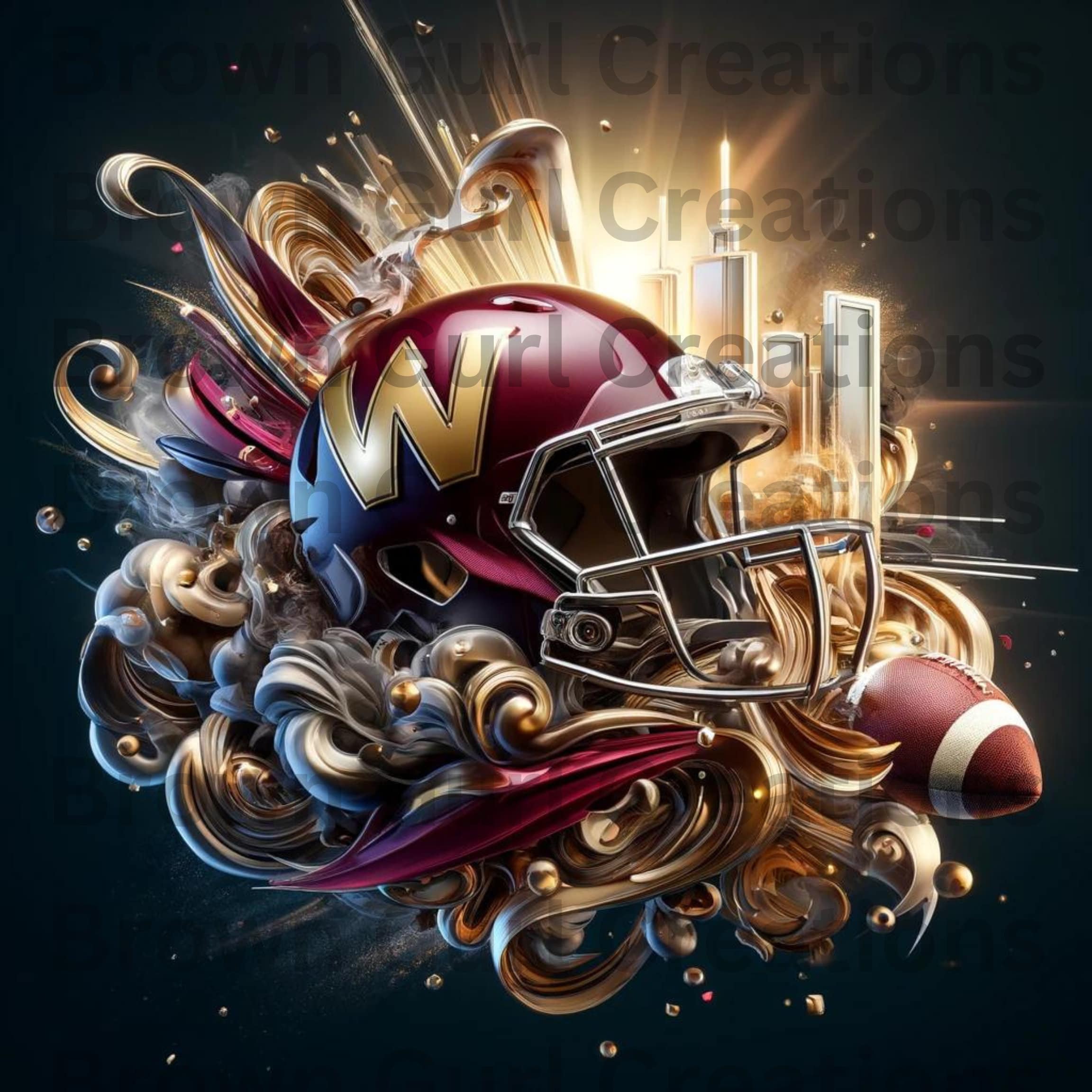 Washington Commanders-inspired Digital Image - Etsy