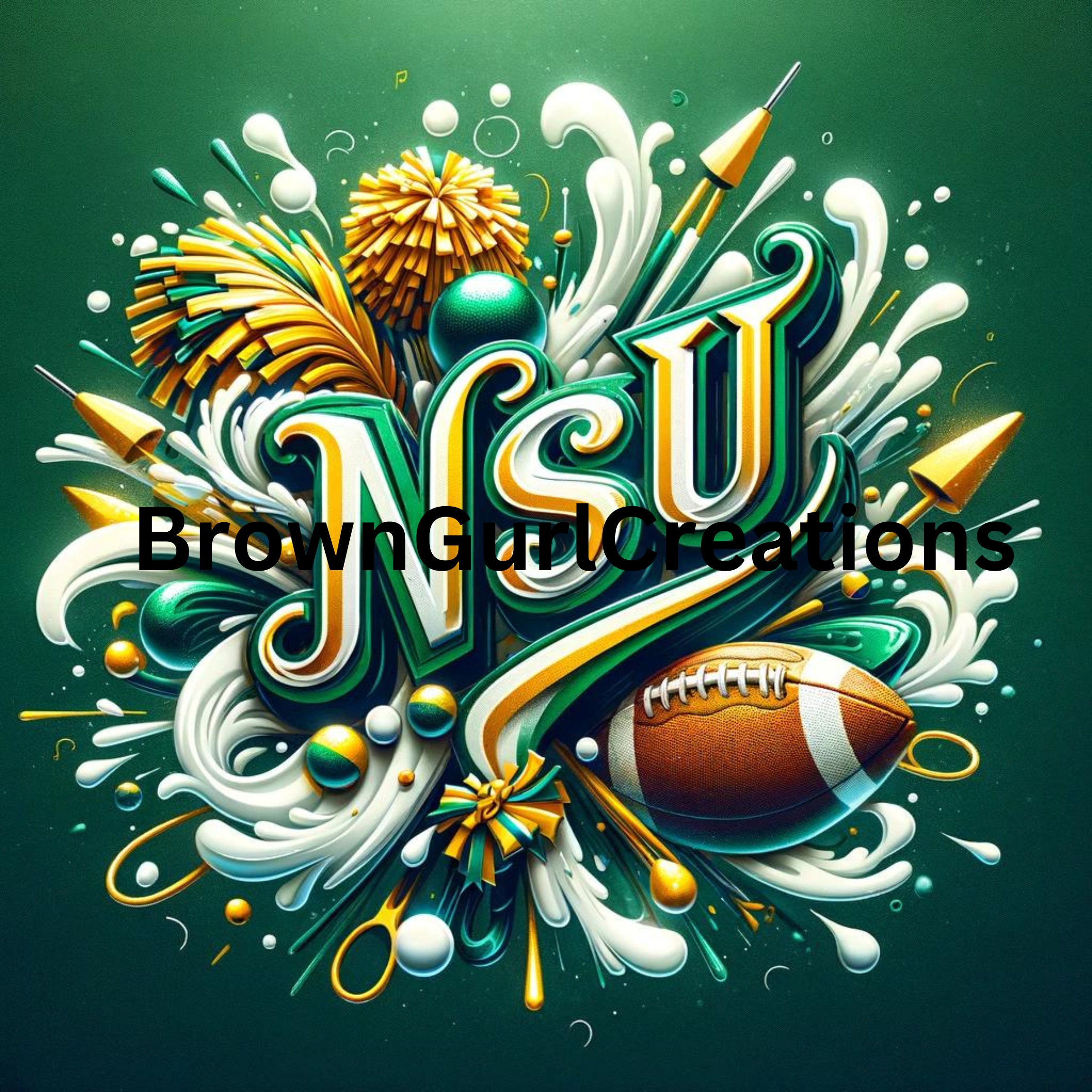 NSU Inspired 3D Splash for Apparel, Tumblers, Book Covers and More, PNG ...