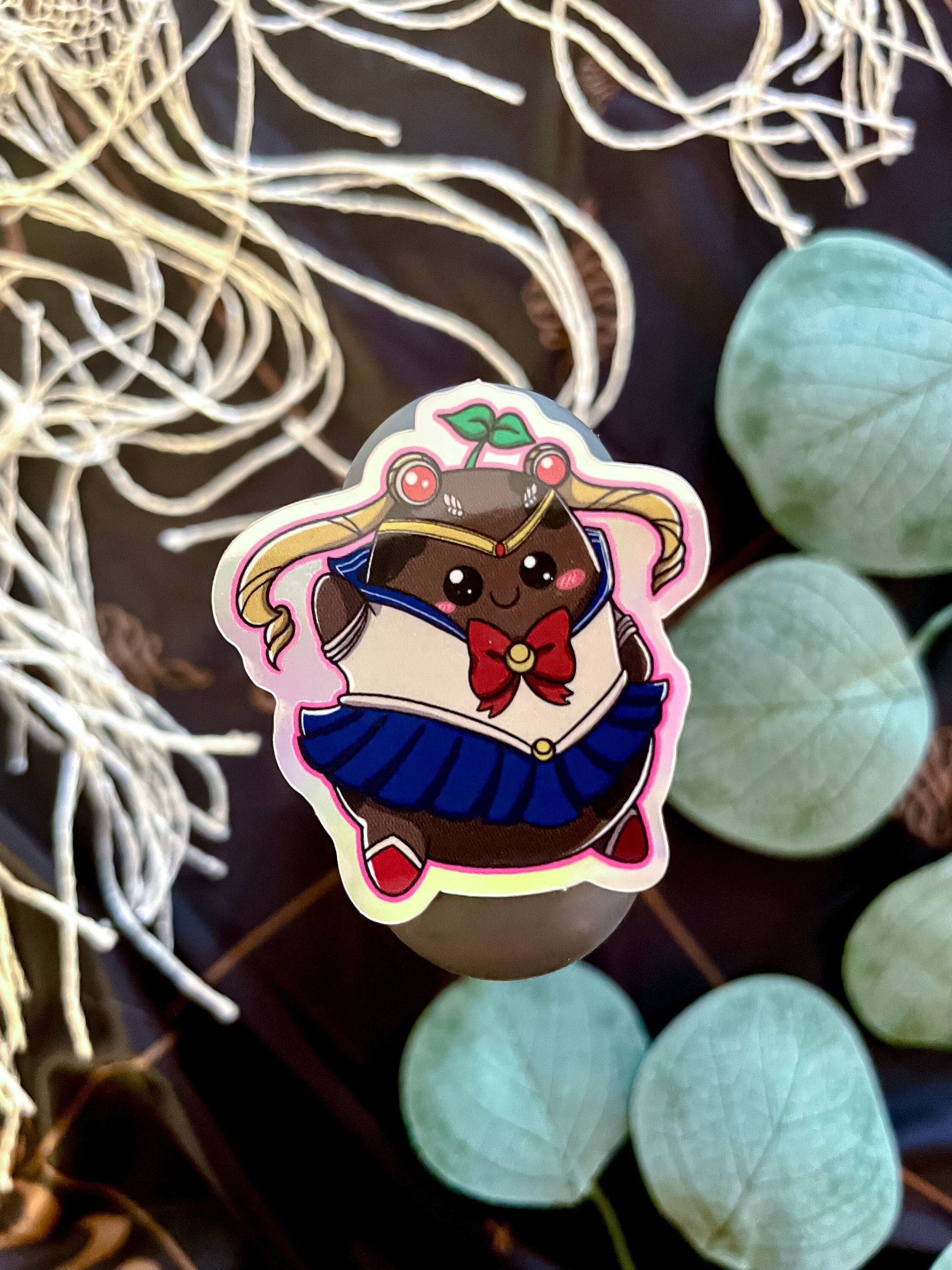 Spudley Moon Holographic Palewonder Streamer Merch Sticker - Etsy
