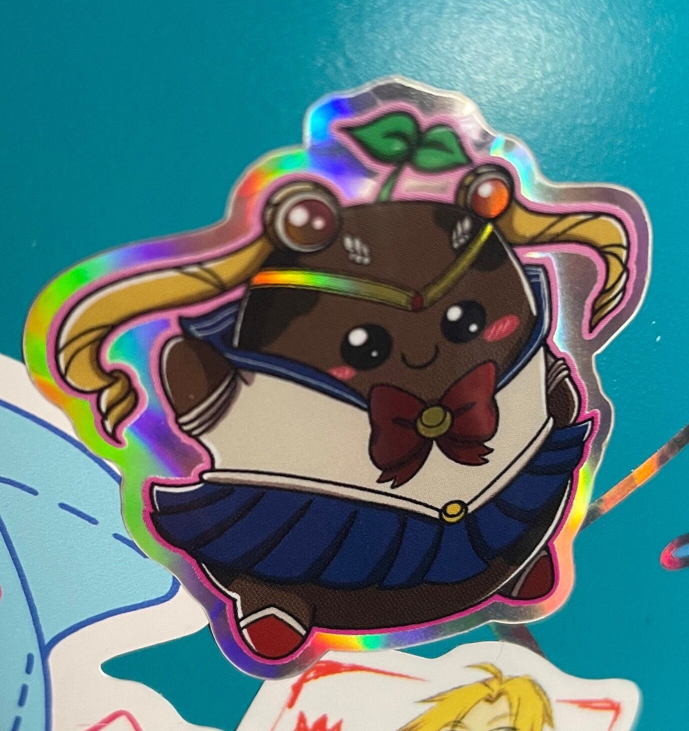 Spudley Moon Holographic Palewonder Streamer Merch Sticker - Etsy