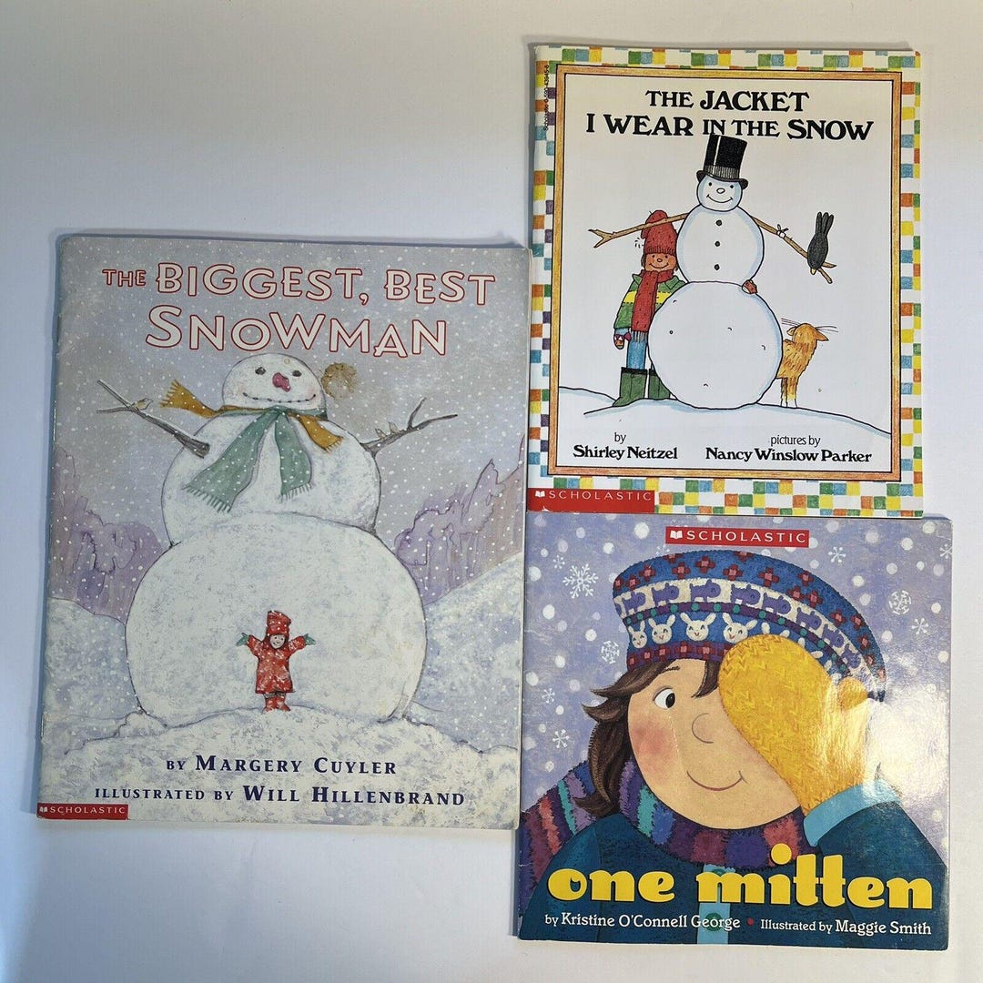 Set of 3 Story Books Biggest Best Snowman Jacket I Wear in the Snow One ...