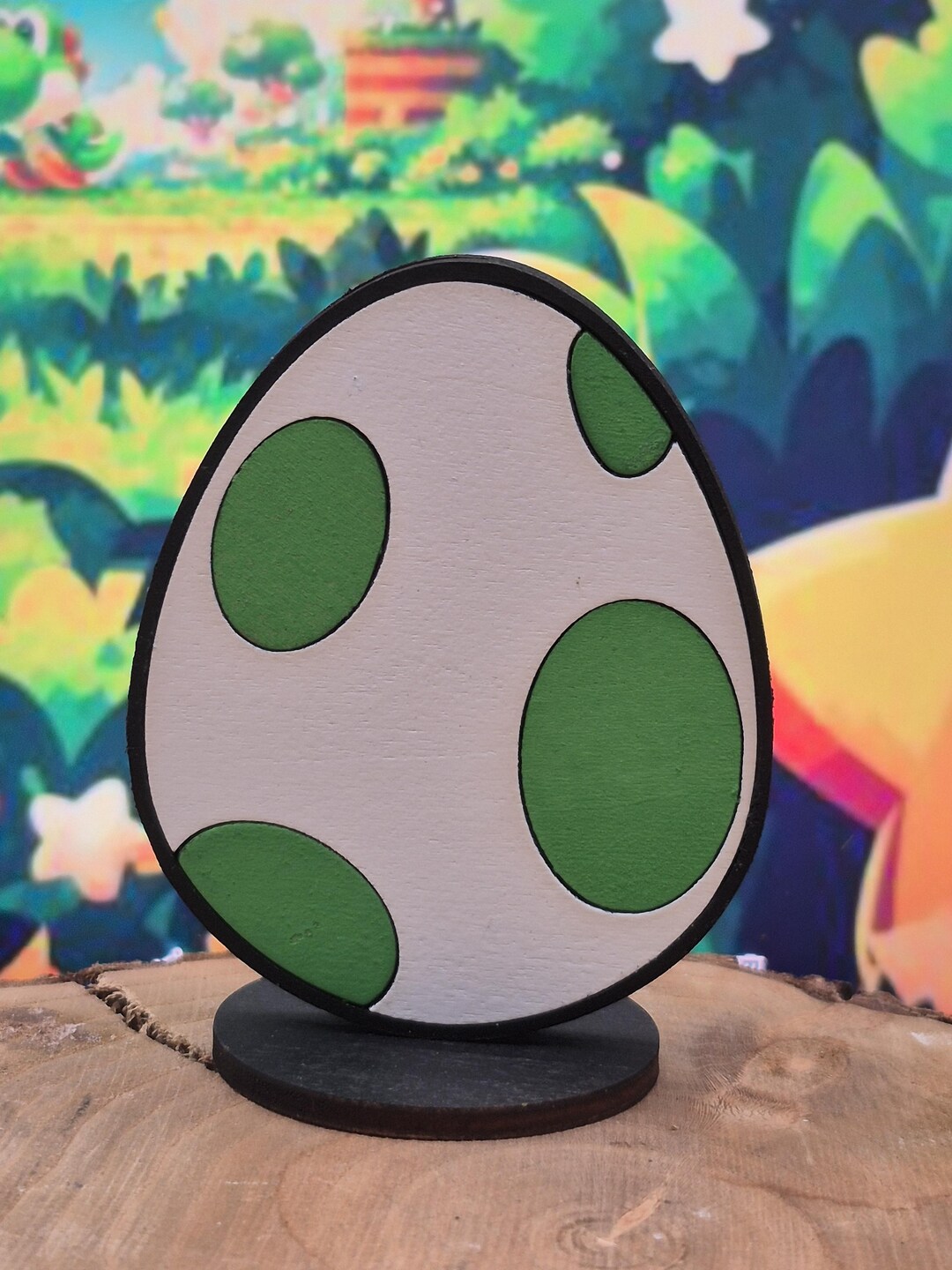 Laser Cut Wooden Yoshi Egg, Handmade Figurine, Collectible Gift for ...