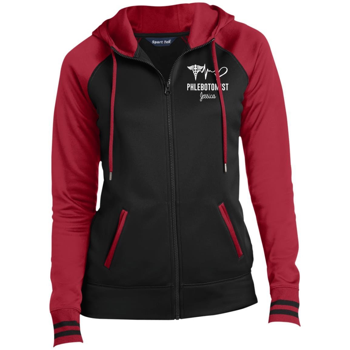 Personalized Phlebotomist Woman Hooded Jacket Custom Name Phlebotomist ...