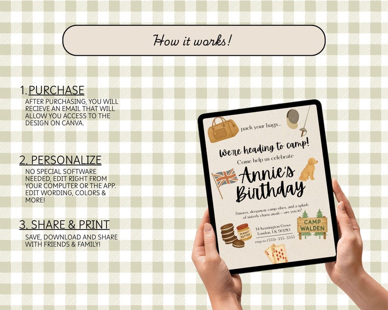 Parent Trap Birthday Invitation | Camp-themed Printable Invite ...
