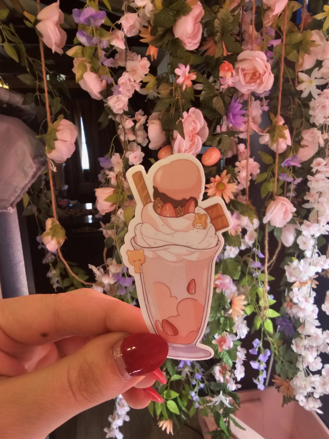 Strawberry Milkshake Sticker - Etsy